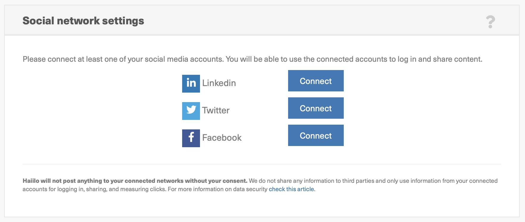 Connecting your social media accounts – Haiilo Advocacy Knowledge Base